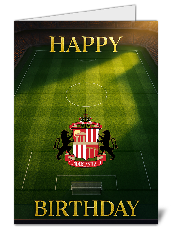 Sunderland Birthday Card – Gloss Pitch Design Greeting Card