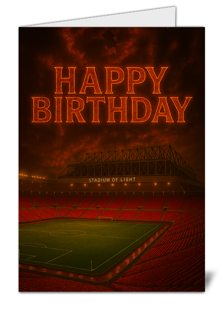 Sunderland Birthday Card – Gloss Football Design